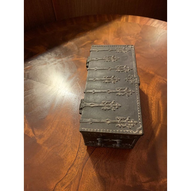 Vintage Cast Iron Box | Chairish