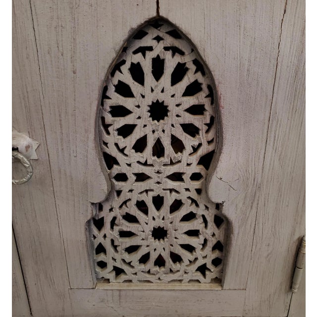 Arabesque Moroccan Wooden Low Console | Chairish