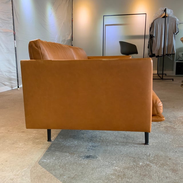 Muuto Outline Sofa in Cognac Leather Designed by Anderson & Voll | Chairish