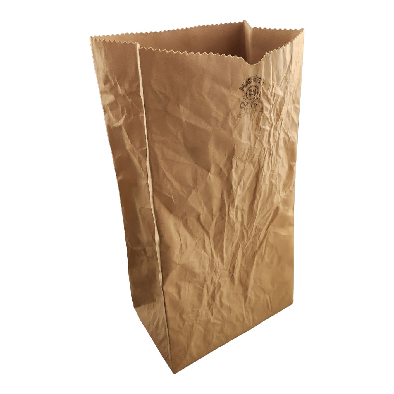 1970s Ceramic Paper Bag Vase | Chairish