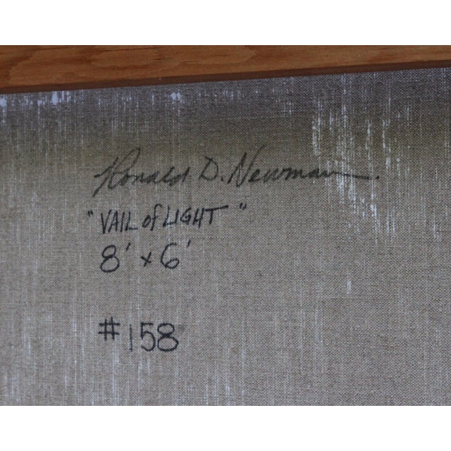 Ronald D. Newman Signed Oil on Canvas "Vail of Light" Abstract Painting ...