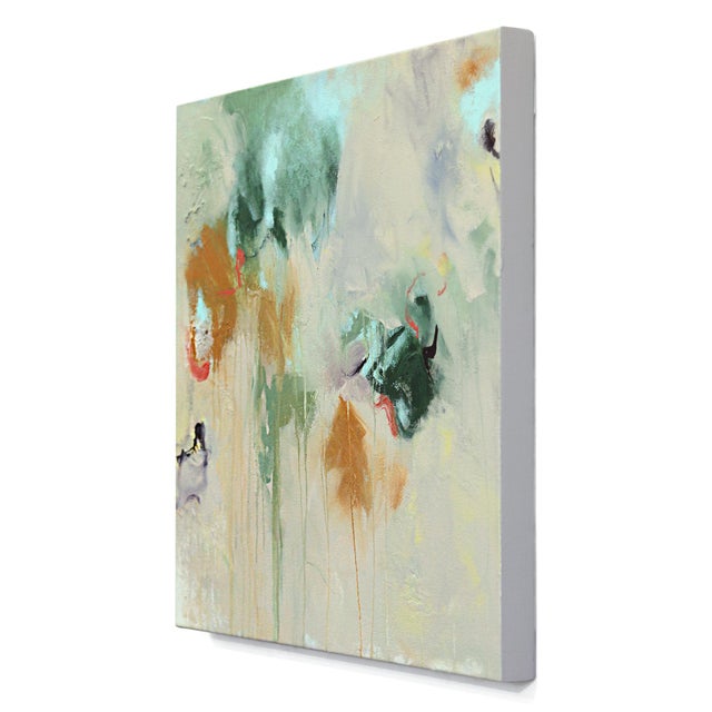 Castaway - Abstract Playful Earth Tone Textural Paint Splat Mixed Media ...