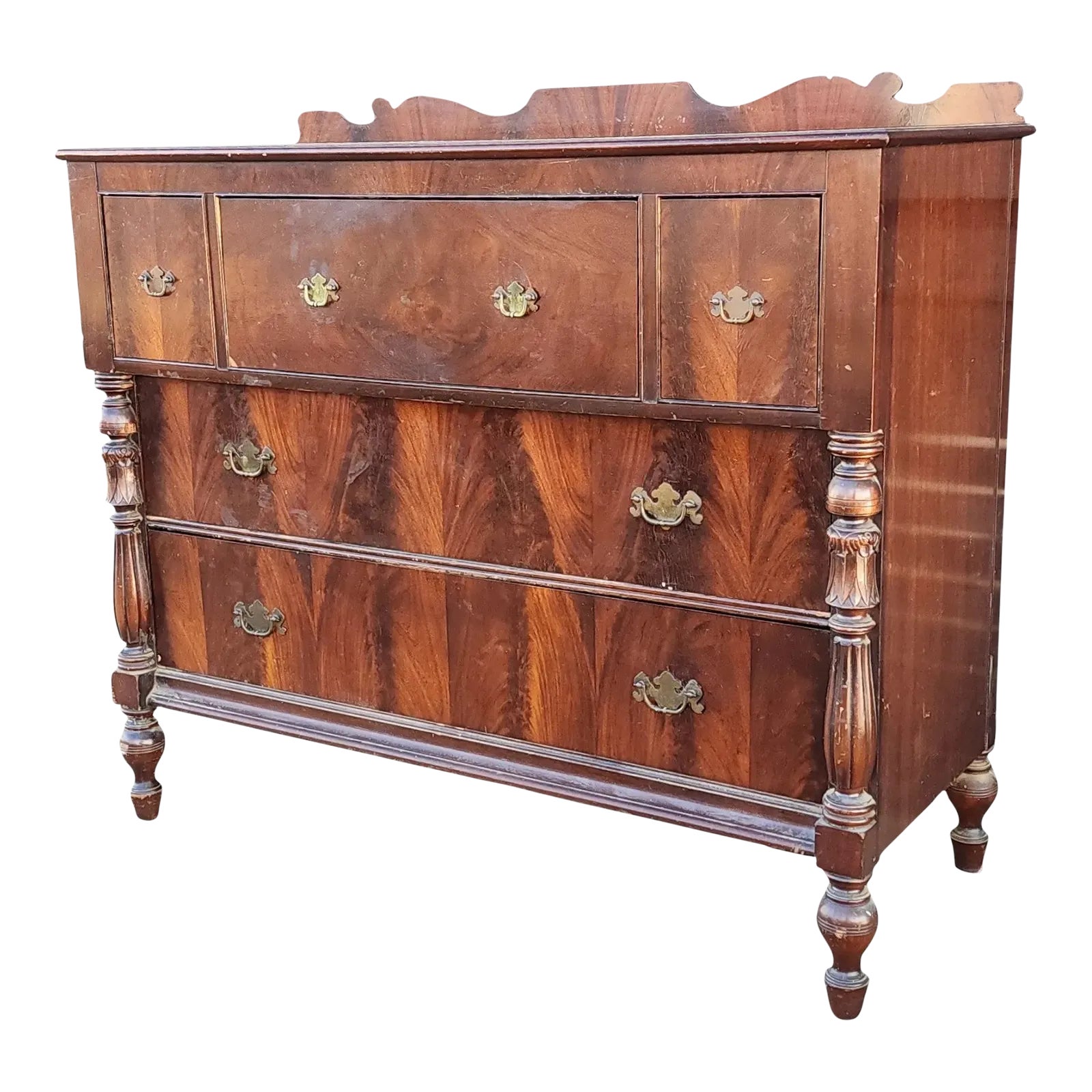 Quality Antique Flame Mahogany Sheraton Style Limbert Furniture Co ...