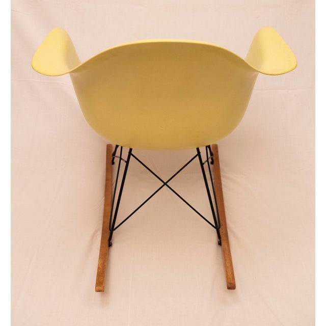 1950s Vintage Mid Century Charles Eames Fiberglass Rocking Chair | Chairish