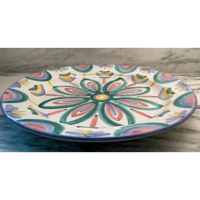 1980s CBB Pottery Vierti Pastel Watercolor Tuscan Italy Colore 16" & 10 ...