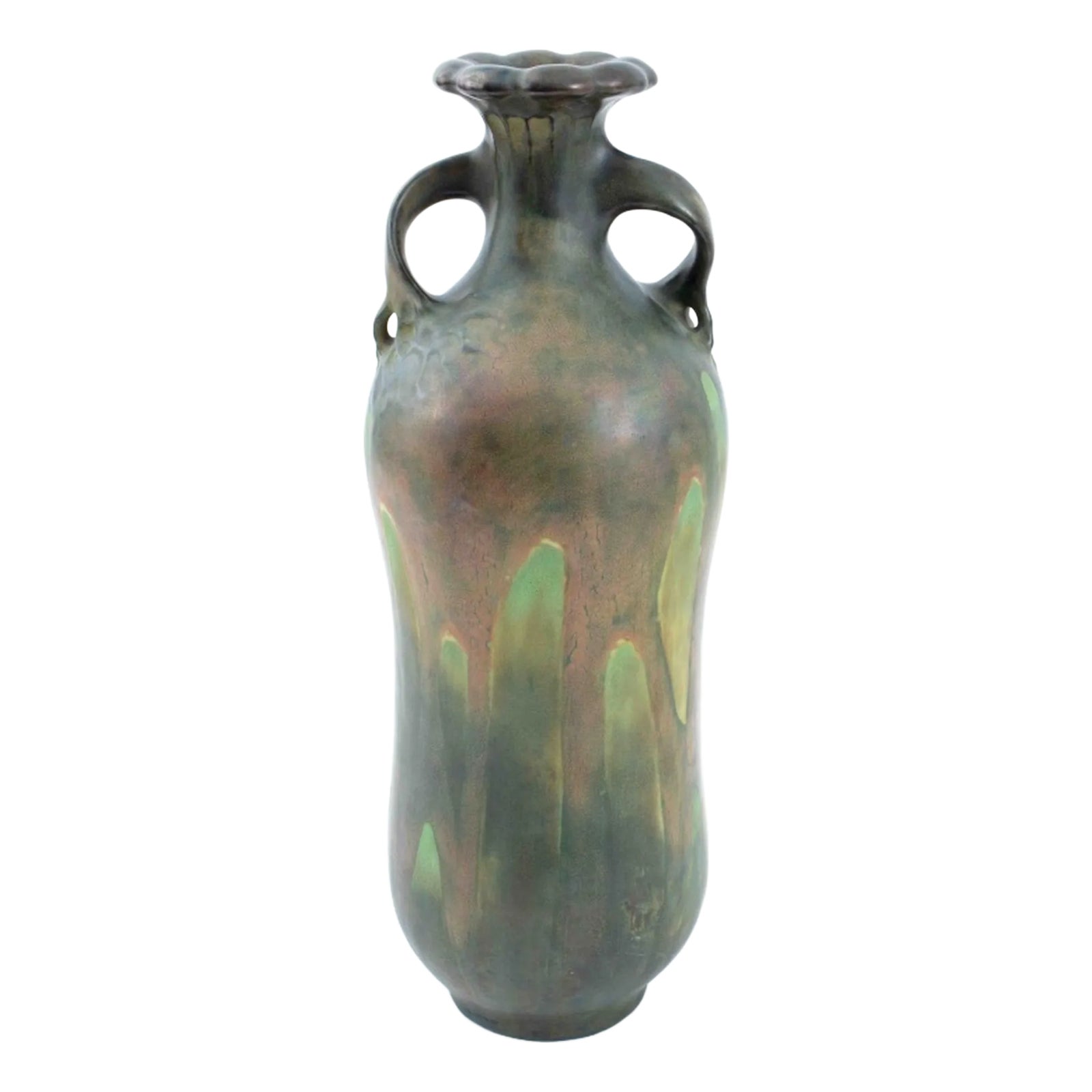 Turn-Teplitz Amphora Art Pottery Vase, Ca. 1900 | Chairish