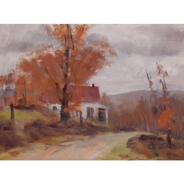 Vintage American Impressionist Fall Landscape With Farm House by Harry ...