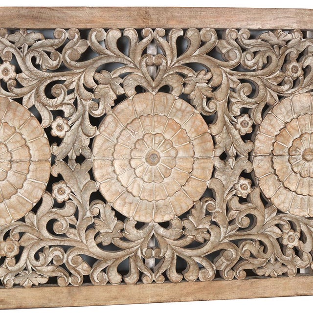 Carved Mango 60″ Wall Panel/Headboard | Chairish