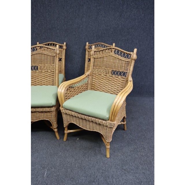 Braxton Culler Bamboo and Wicker Dining Chairs - Set of 6 | Chairish
