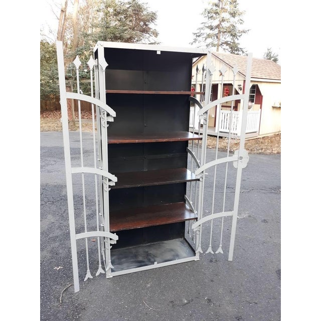 Brutalist Steel Armor Motif Bookcase | Chairish