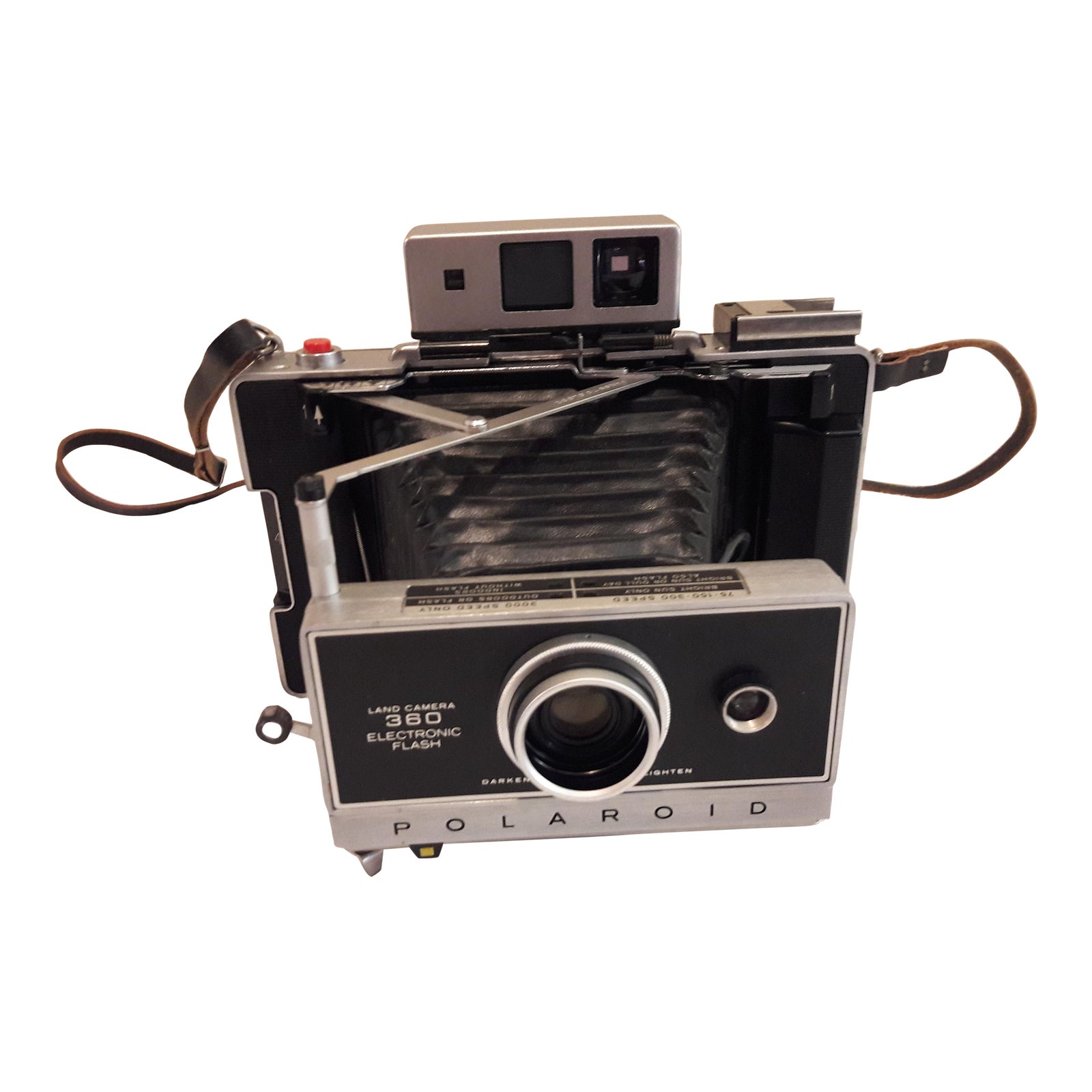 Vintage 1960's Polaroid Land Camera 360 With 363 Flash Attachment ...