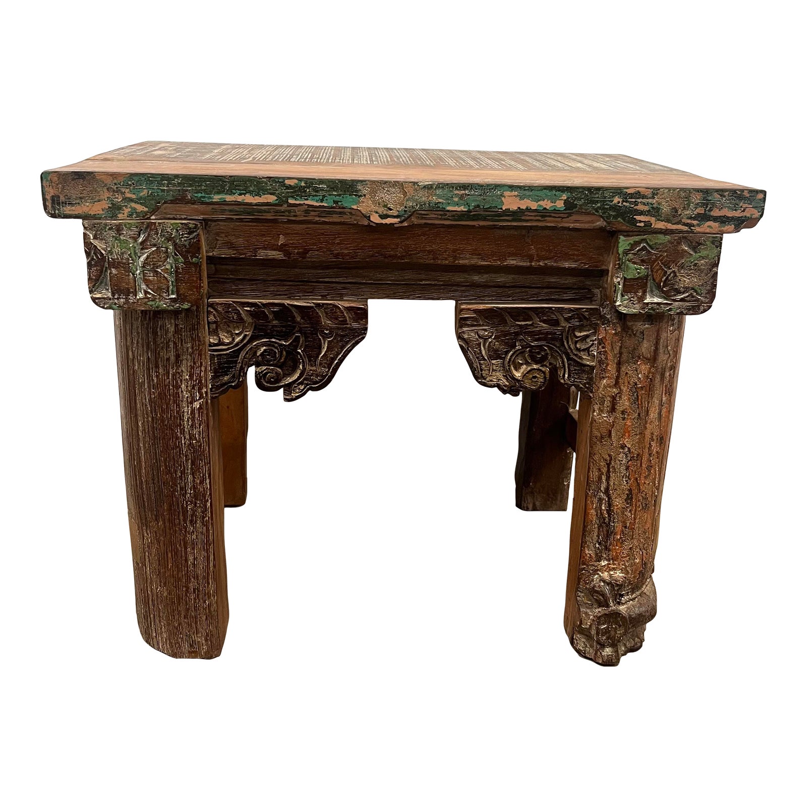 Indian Bench Made From Antique Architectural Elements | Chairish