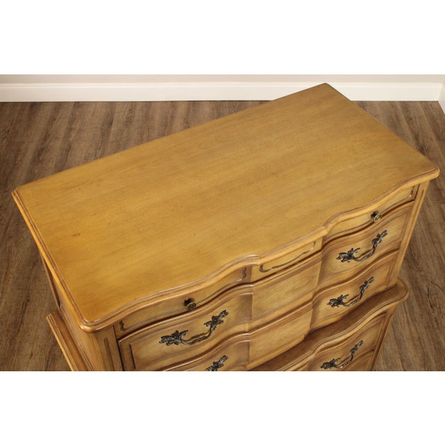 Fancher Vintage French Provincial Style Fruitwood Tall Chest | Chairish