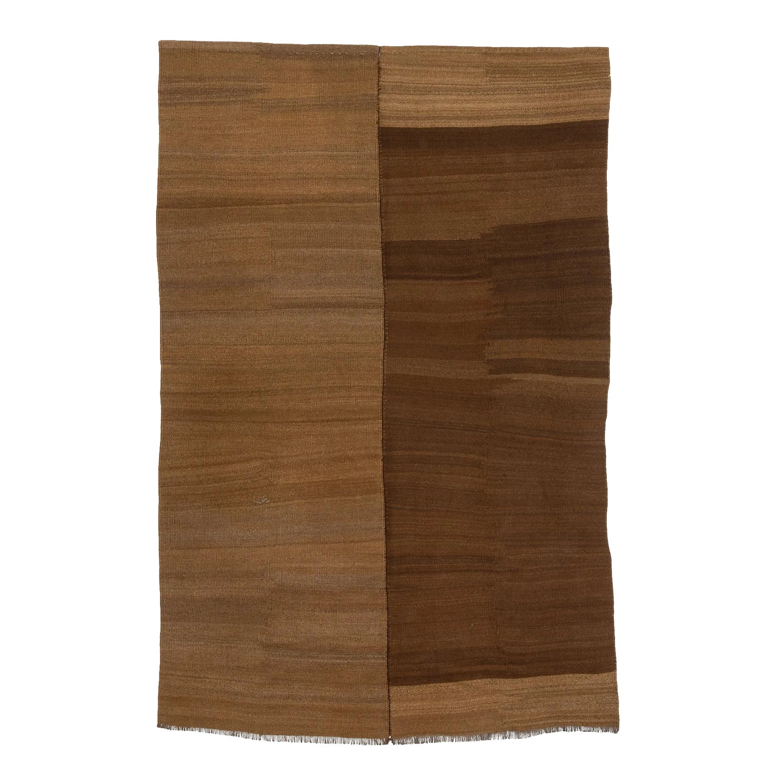 1960s Vintage Brown Turkish Wool Kilim Rug- 4′5″ × 7′1″ | Chairish