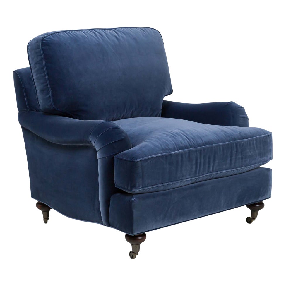 Cornflower Blue Baxter Armchair from Pure White Lines | Chairish