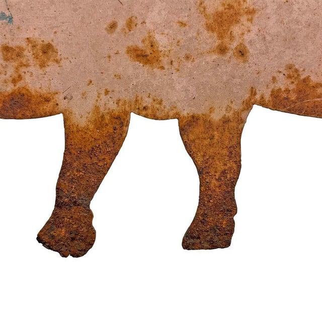 Early 20th Century French Butcher's Shop Sign | Chairish