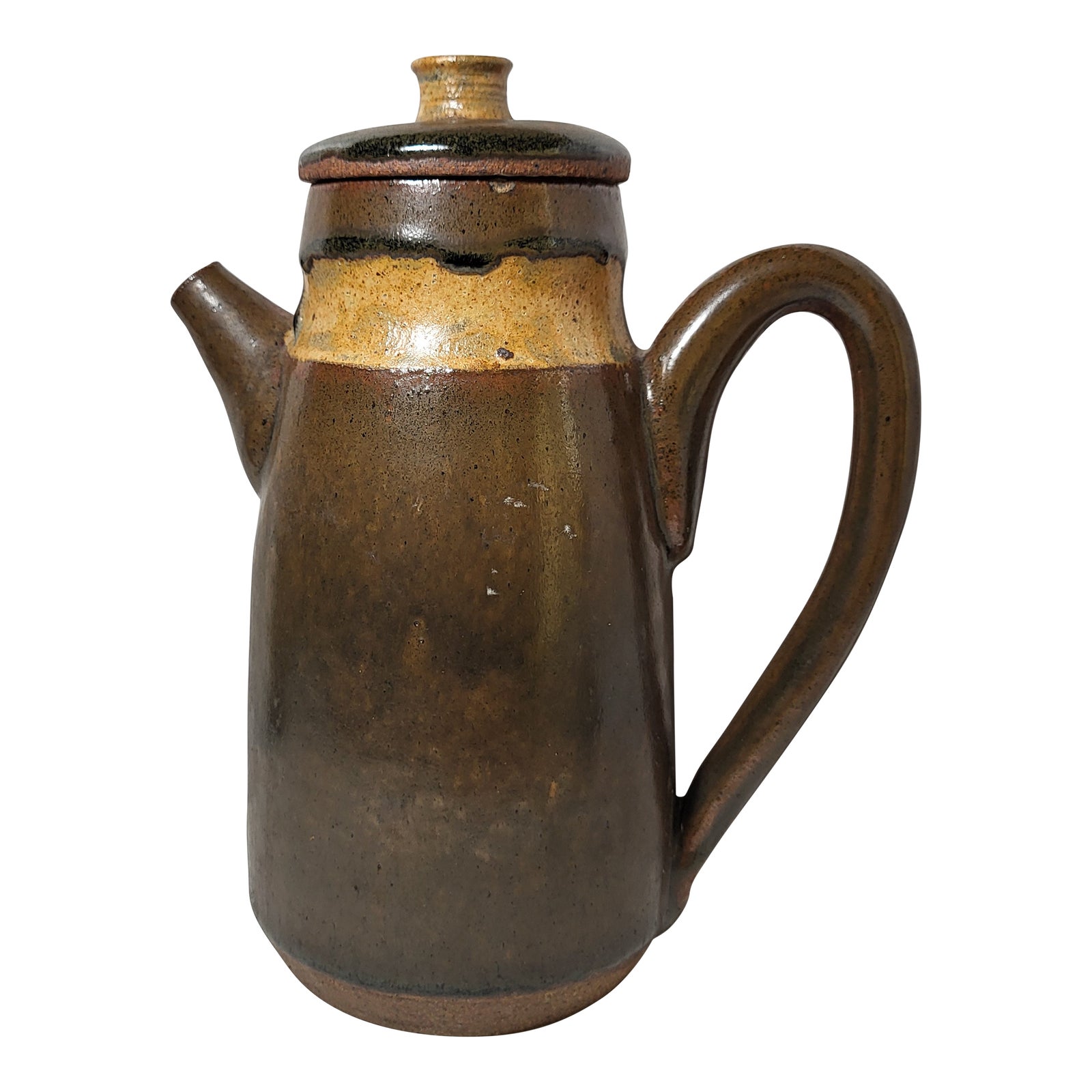 1980s Studio Pottery Glaze Textured Carafe | Chairish