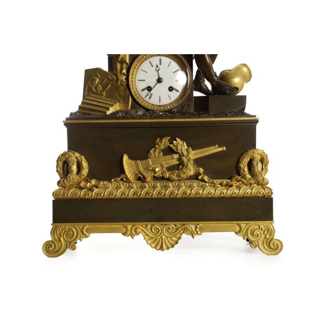 “Horatius & the Fall of Rome” French Empire Antique Bronze Mantel Clock ...
