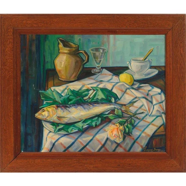 1960s French Impressionist Style Still Life Painting With Oak Frame ...