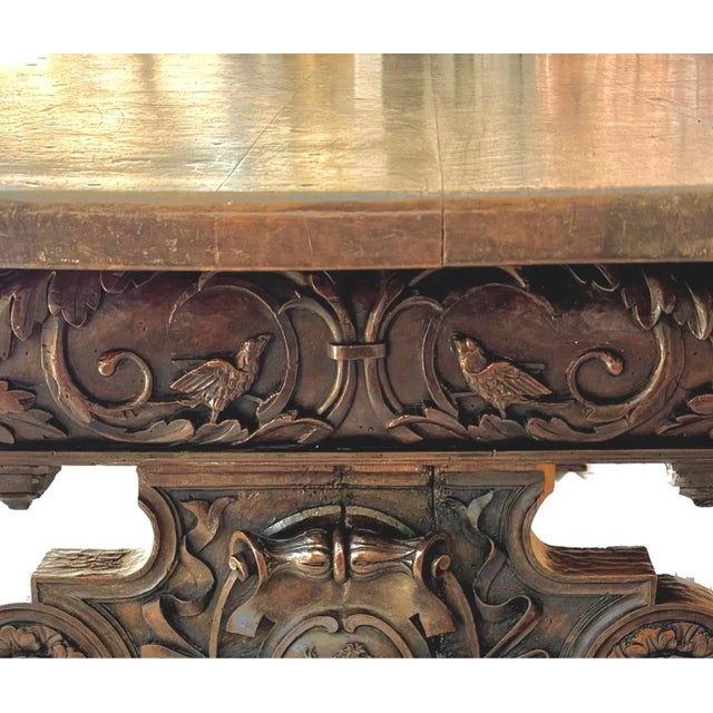 Magnificent 17th Century Italian Renaissance Walnut Trestle Table ...