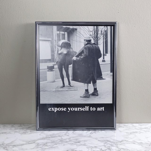 Mike Ryerson "Expose Yourself to Art" Vintage Poster | Chairish