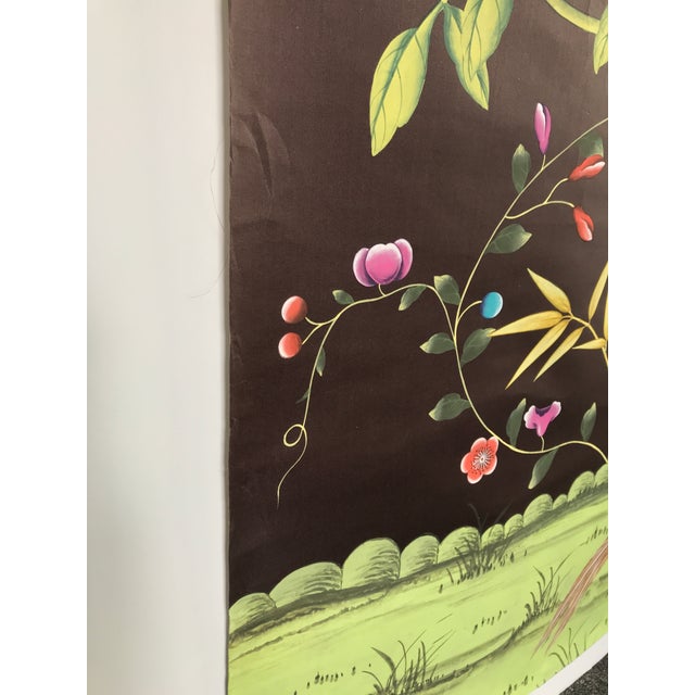 Vintage 1980s Paradiso Mahogany Fromental Wall Paper Panel | Chairish