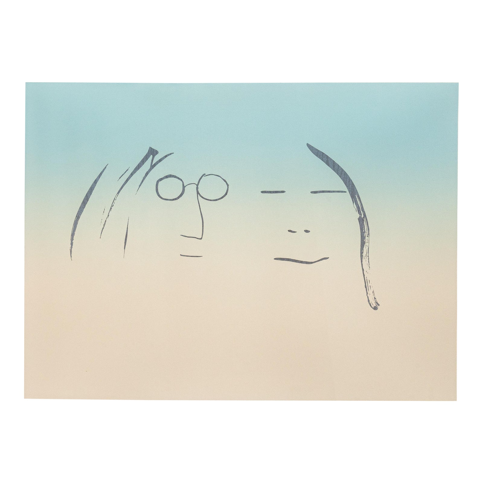 John Lennon Two Is One 1969 Signed Etching on Paper 203/300 Yoko Ono ...