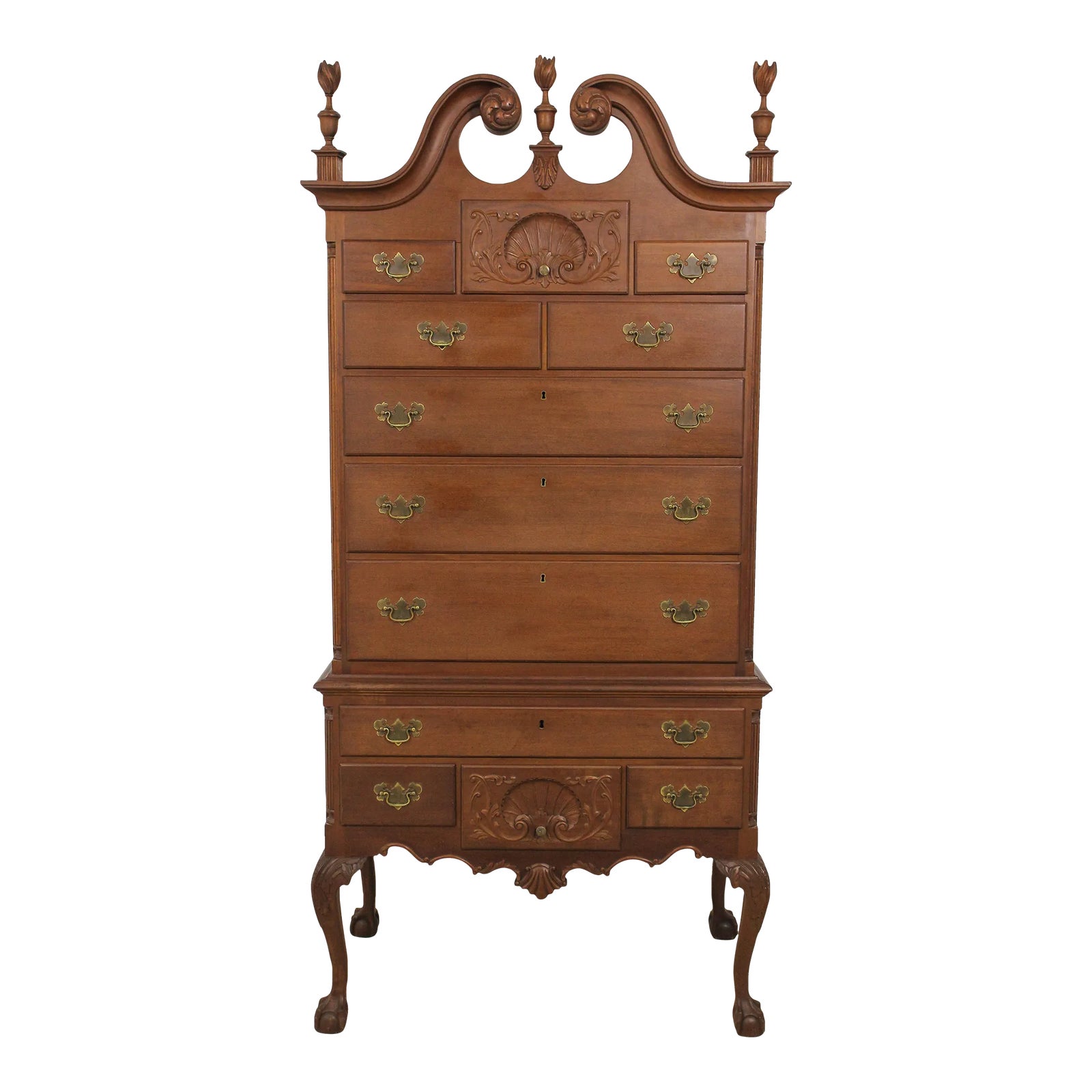 Philadelphia Chippendale Style Mahogany Centennial Highboy | Chairish