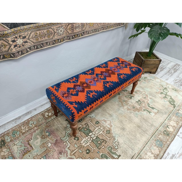 Kilim ottoman bench store