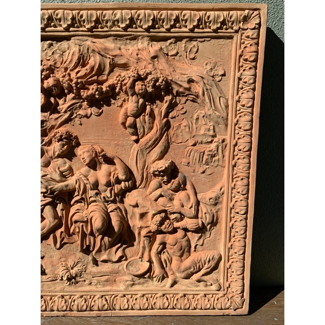 1920s Antique Italian Terracotta Bas Relief Sculpture Frieze Plaque ...