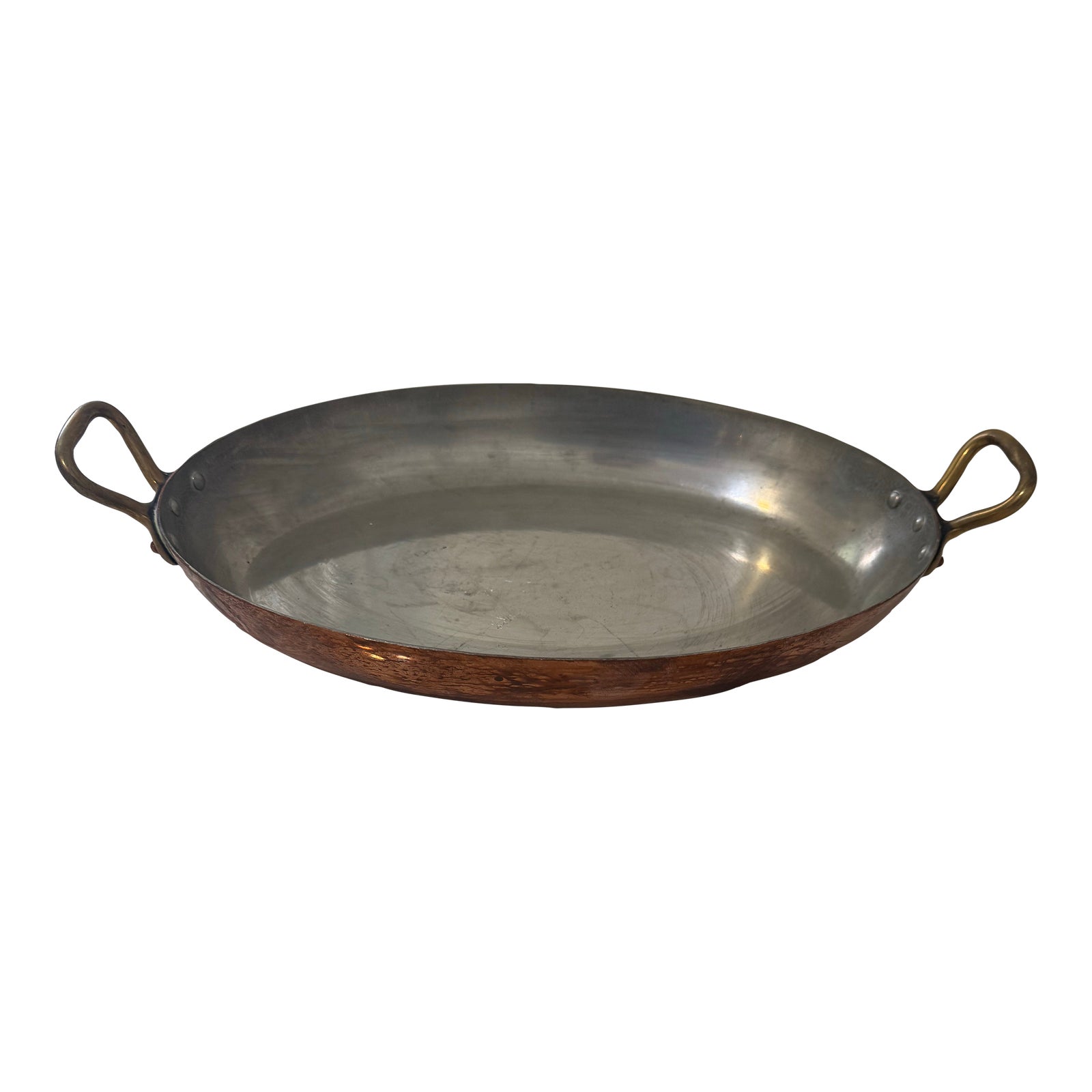 Vintage French Oval Shape Revere Ware Copper Double Handle Skillet ...