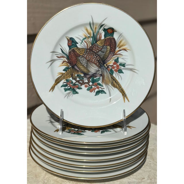 Vintage Fitz and Floyd Pheasant Accent Plates - Set of 8 | Chairish