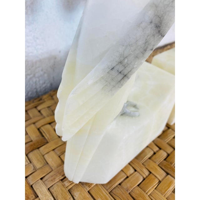 Alabaster Parrot Bookends | Chairish