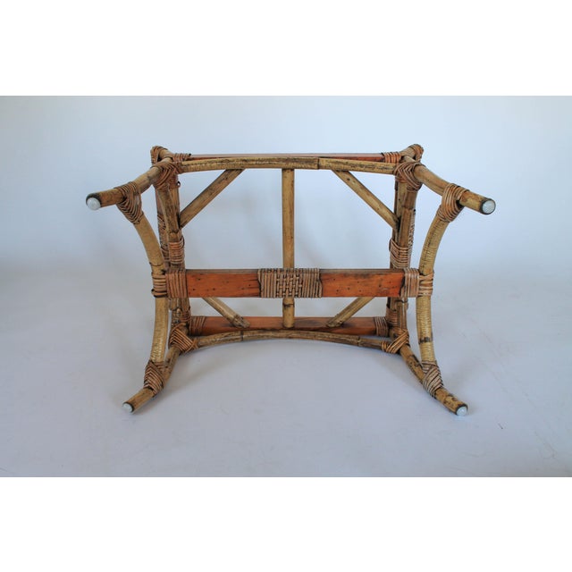 Vintage Bamboo Vanity Seat or Stool | Chairish