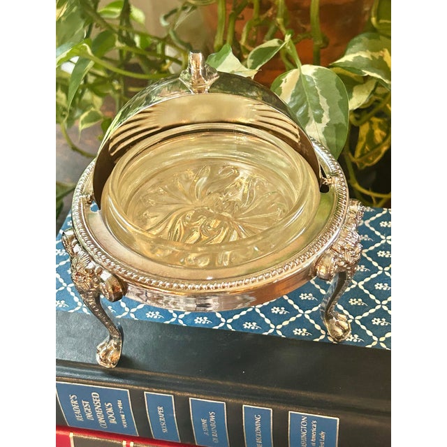 Vintage Leonard Silver Plate Roll Top Caviar or Butter Dish With Glass ...