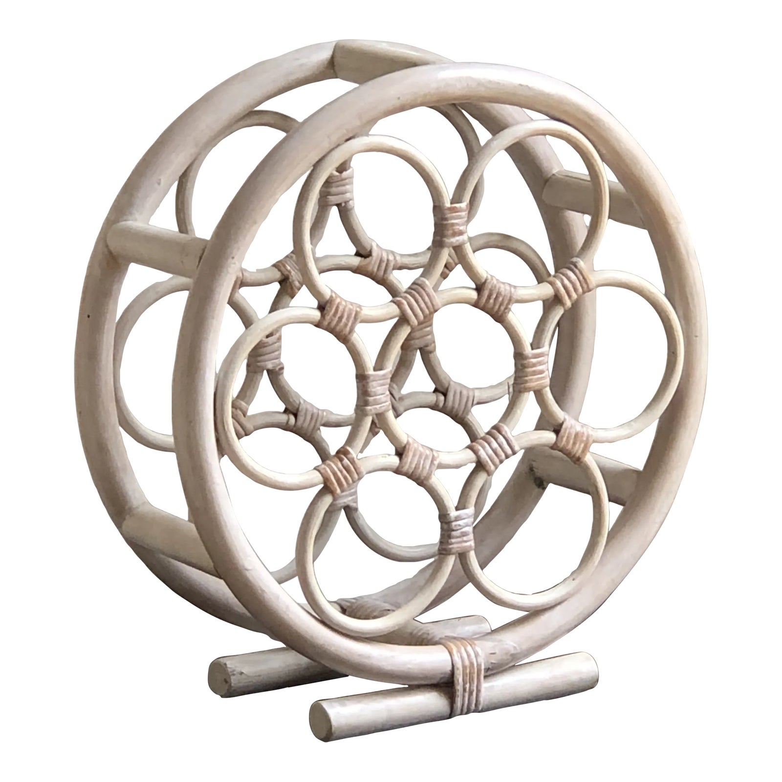 1970s Bentwood Bamboo Circular Wine Rack | Chairish