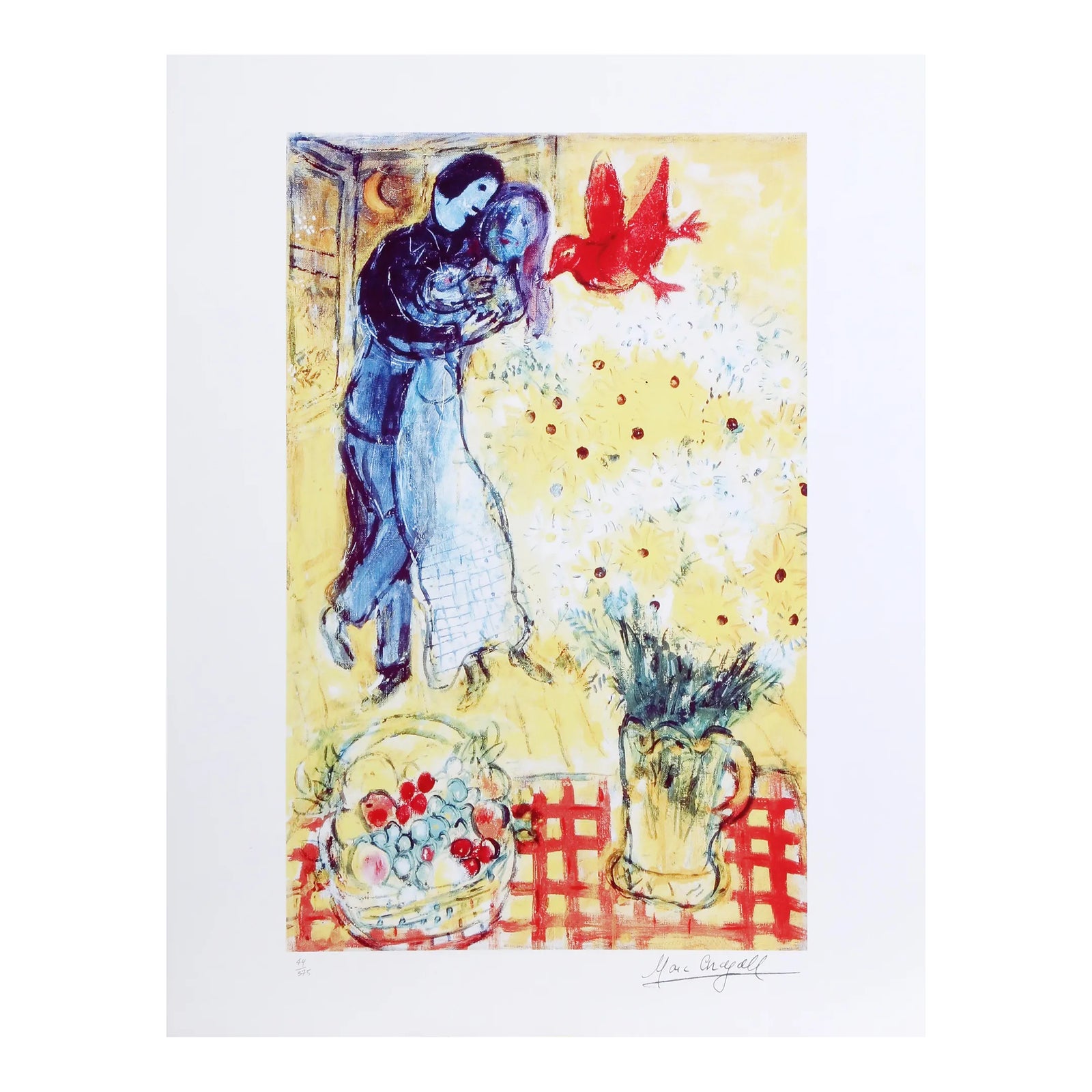 Les Amoureux Aux Marguerites (The Lovers With Daisies), Marc Chagall ...