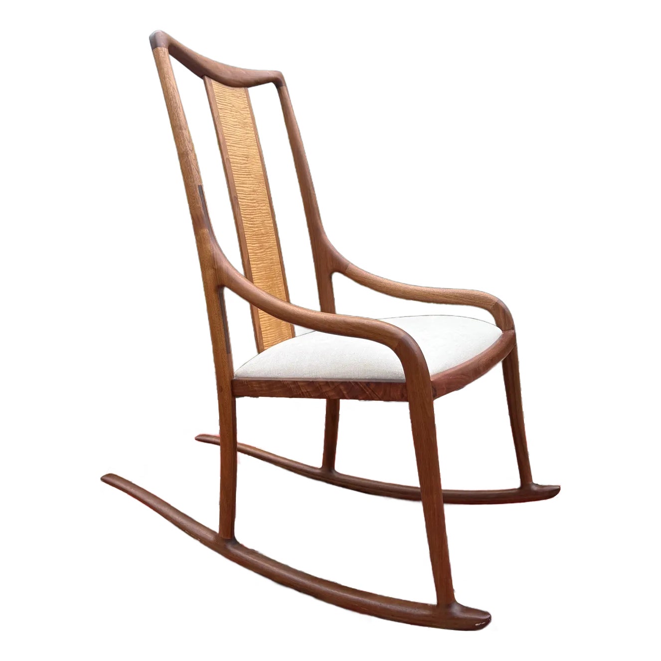 1980s Sam Maloof Style Rocking Chair. | Chairish