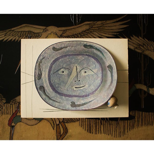 1955 Pablo Picasso Smiling Face Ceramic Plate, Original Period Swiss ...