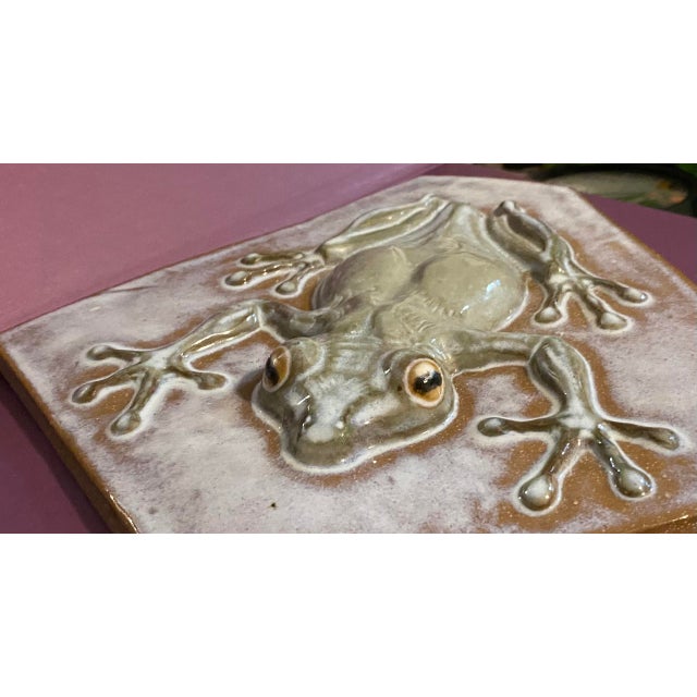 Tree Frog Life Study Red Clay Tile an Original Signed by Ku Restoraton ...
