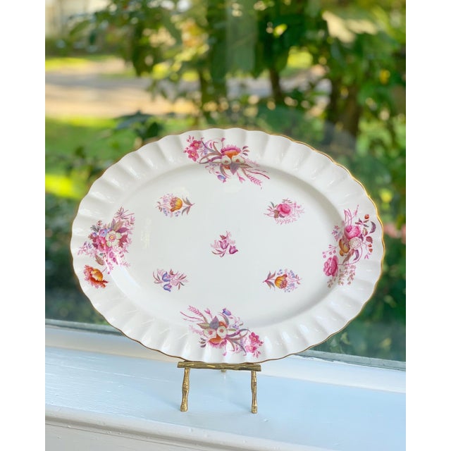 1960s Spode Copeland Meadowbrook, Oval Serving Platter | Chairish