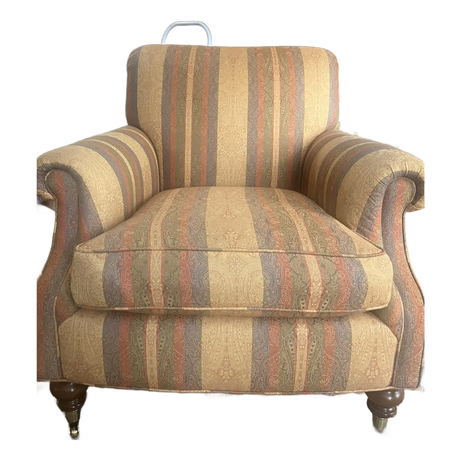 Edward Ferrel Paisley Arm Chair | Chairish