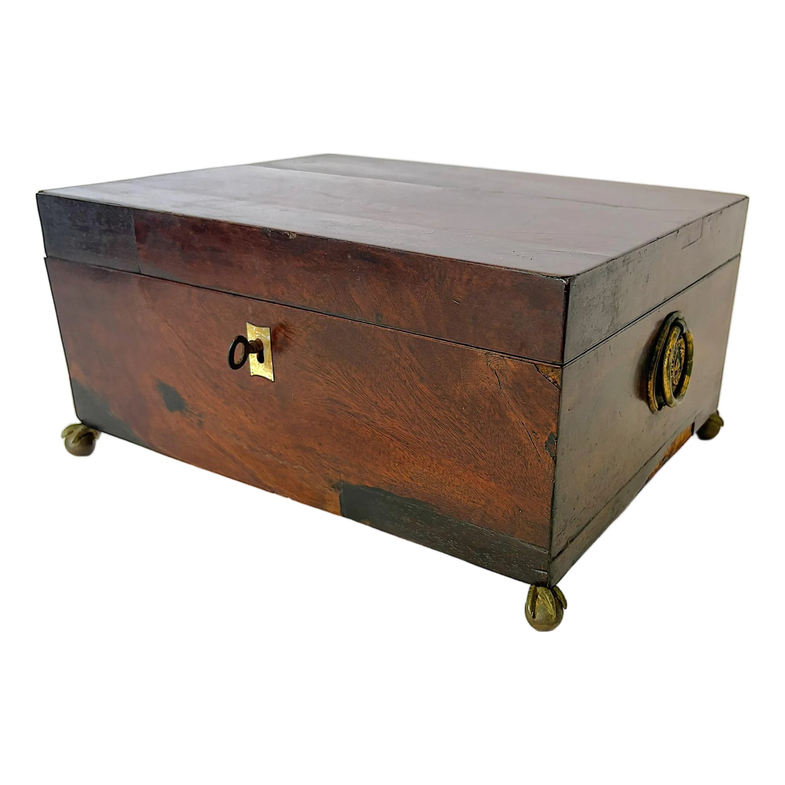 Early 1900's Mahogany Humidor Tobacco Storage Box | Chairish