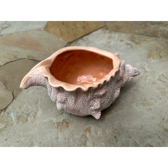 Vintage Conch Shell Bowl Dish Planter | Chairish