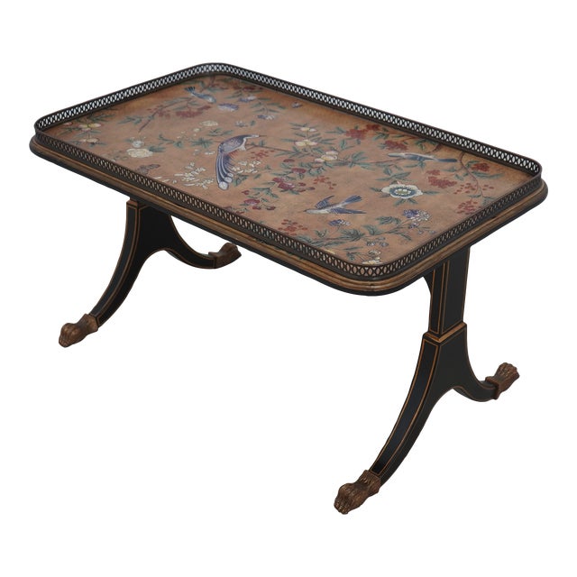 Regency Style Decoupage Decorated Coffee Table | Chairish