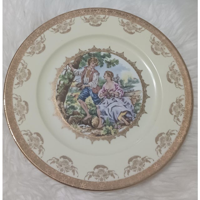 Early 20th Century JKW West Germany 22k Gold Trimmed Plates With ...