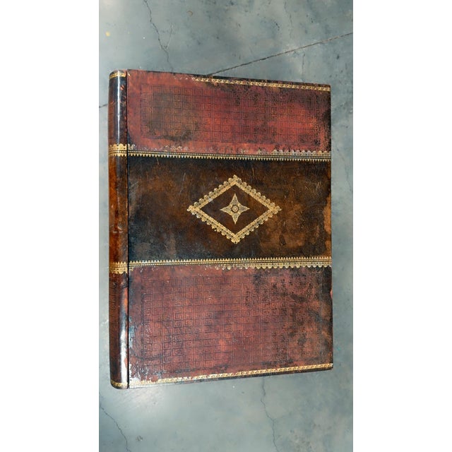 Mid 20th Century Maitland-Smith Stacked Leather Faux Books Side Table ...