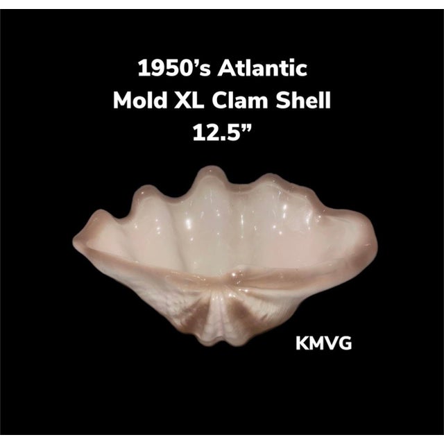 Vintage Atlantic Mold XL Clam Shell Bowl | Chairish