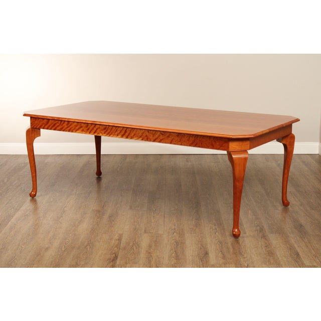 Custom Quality Queen Anne Style Cherry Farmhouse Dining Table | Chairish
