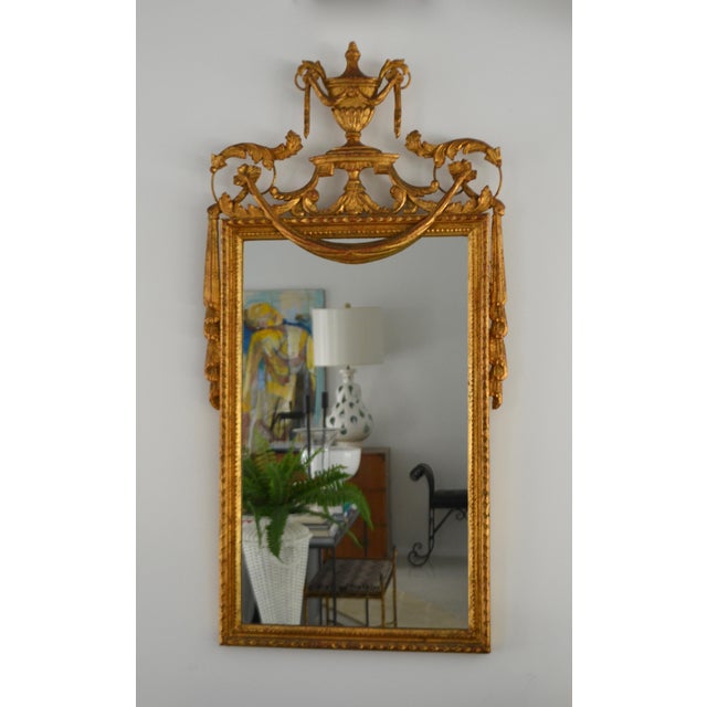 Hollywood Regency Italian Gilt Wall Mirror | Chairish
